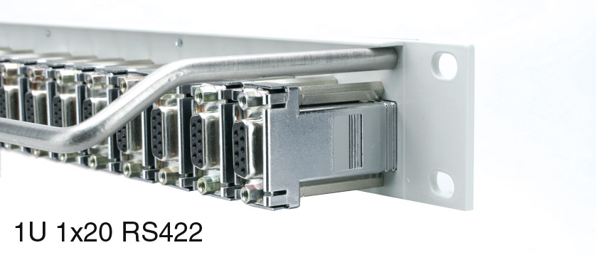 CANFORD RS422 PATCH PANEL 1U 1x20 way 9-way D-sub female - RJ45, grey