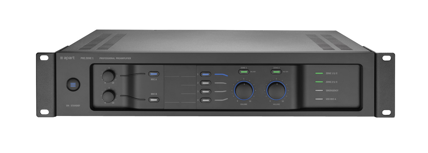 APART PREZONE1 PRE-AMPLIFIER Stereo, 2x mic in, 4x line in, 2x zone out ...