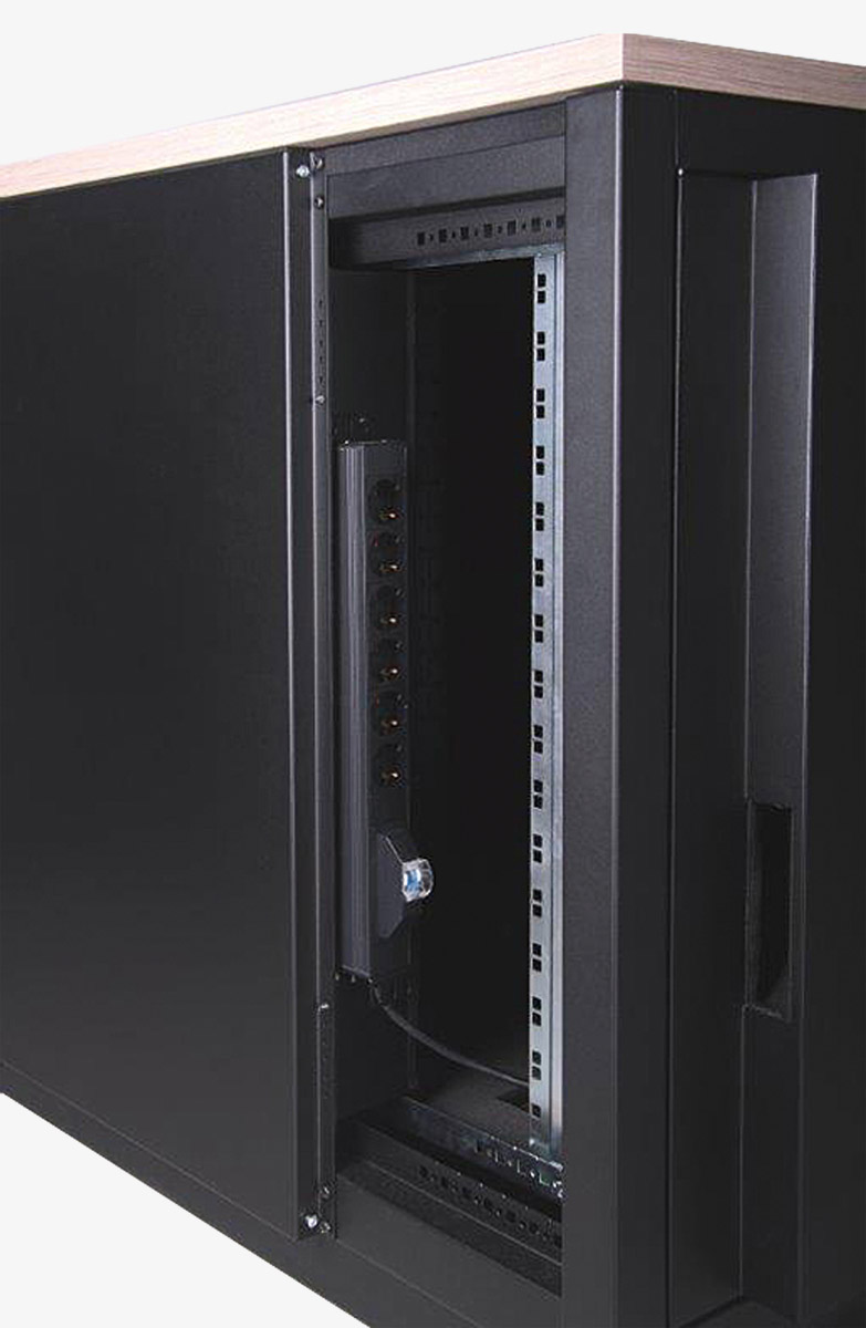 LANDE ES4207117/B-L ACOUSTIC RACK CABINET 17U, 750 wide, 1130 deep ...