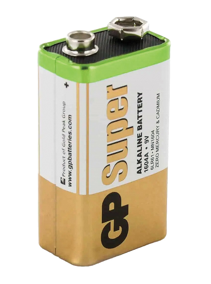 GP SUPER ALKALINE BATTERY PP3 size, 9V