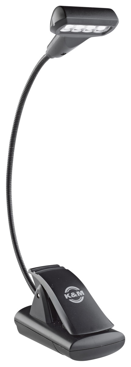 K&M 12272 4 LED T-MODEL FLEXLIGHT GOOSENECK LAMP Spring clamp, battery ...